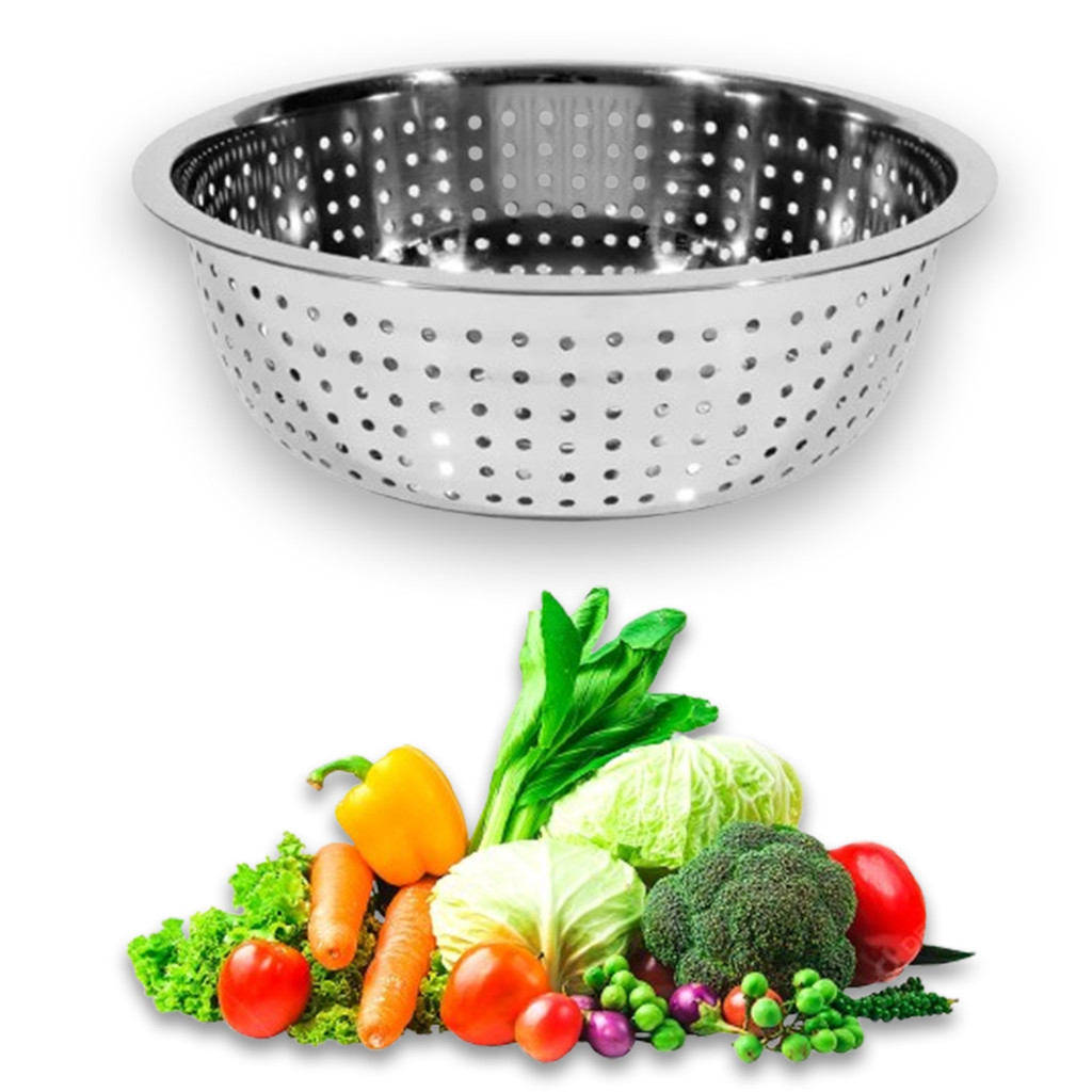 Escorredor de Alimentos Multiuso em Aço inox Legumes Verduras Macarrão ...