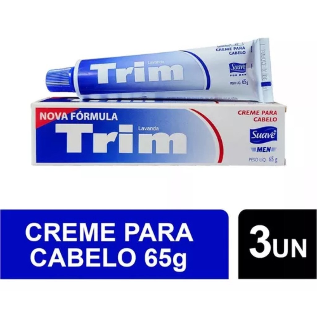 Kit 3x1 Creme De Cabelo Tratamento Hidratante Trim Lavanda 65g | Shopee ...