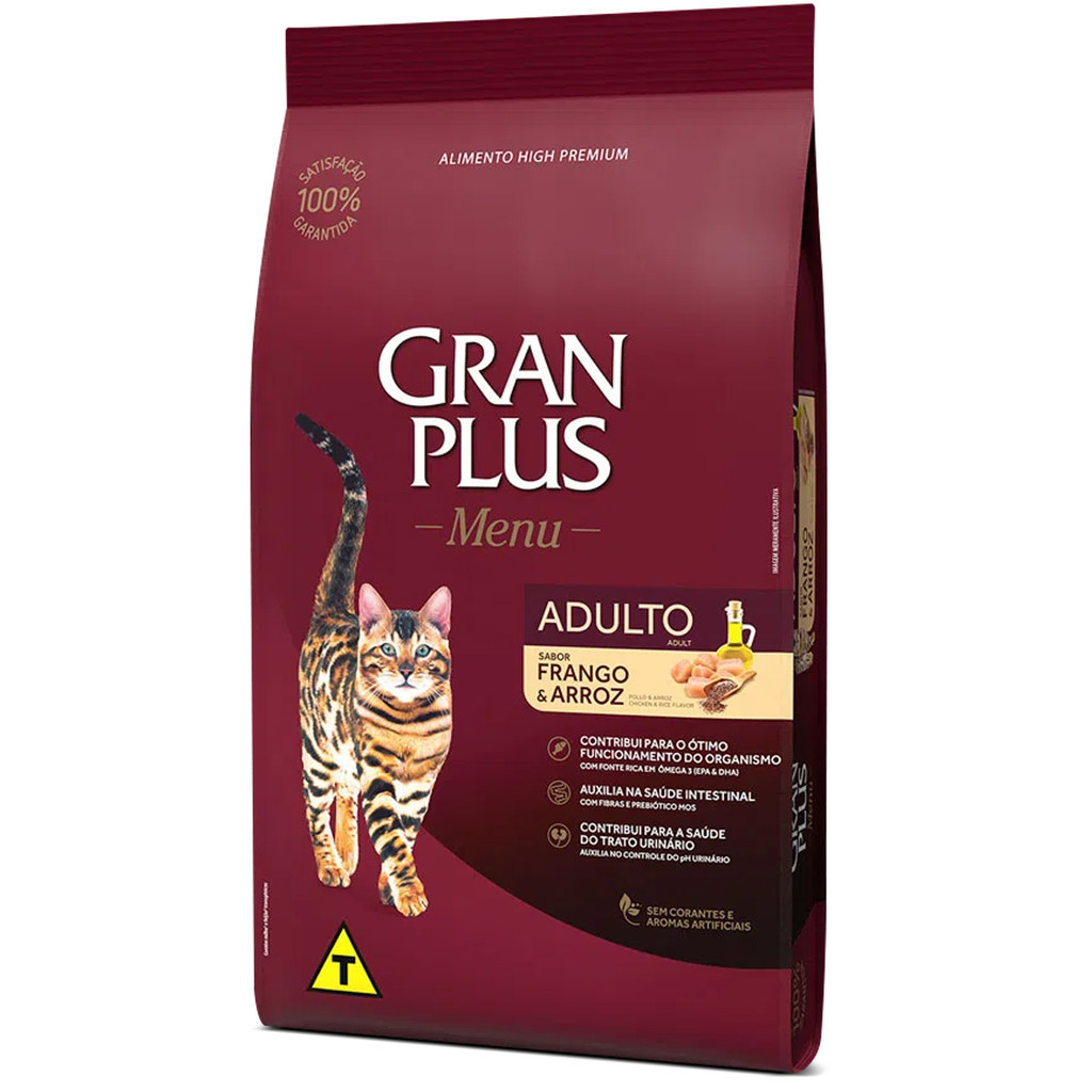 Ração Gran Plus Menu Gatos Adultos Frango E Arroz 10,1kg | Shopee Brasil