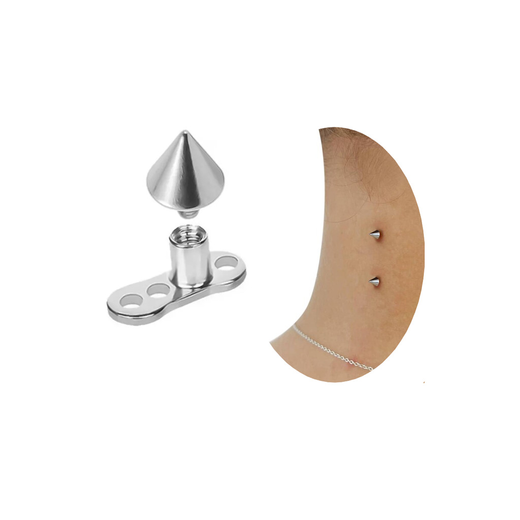 Piercing microdermal spike modelo titanio com base | Shopee Brasil