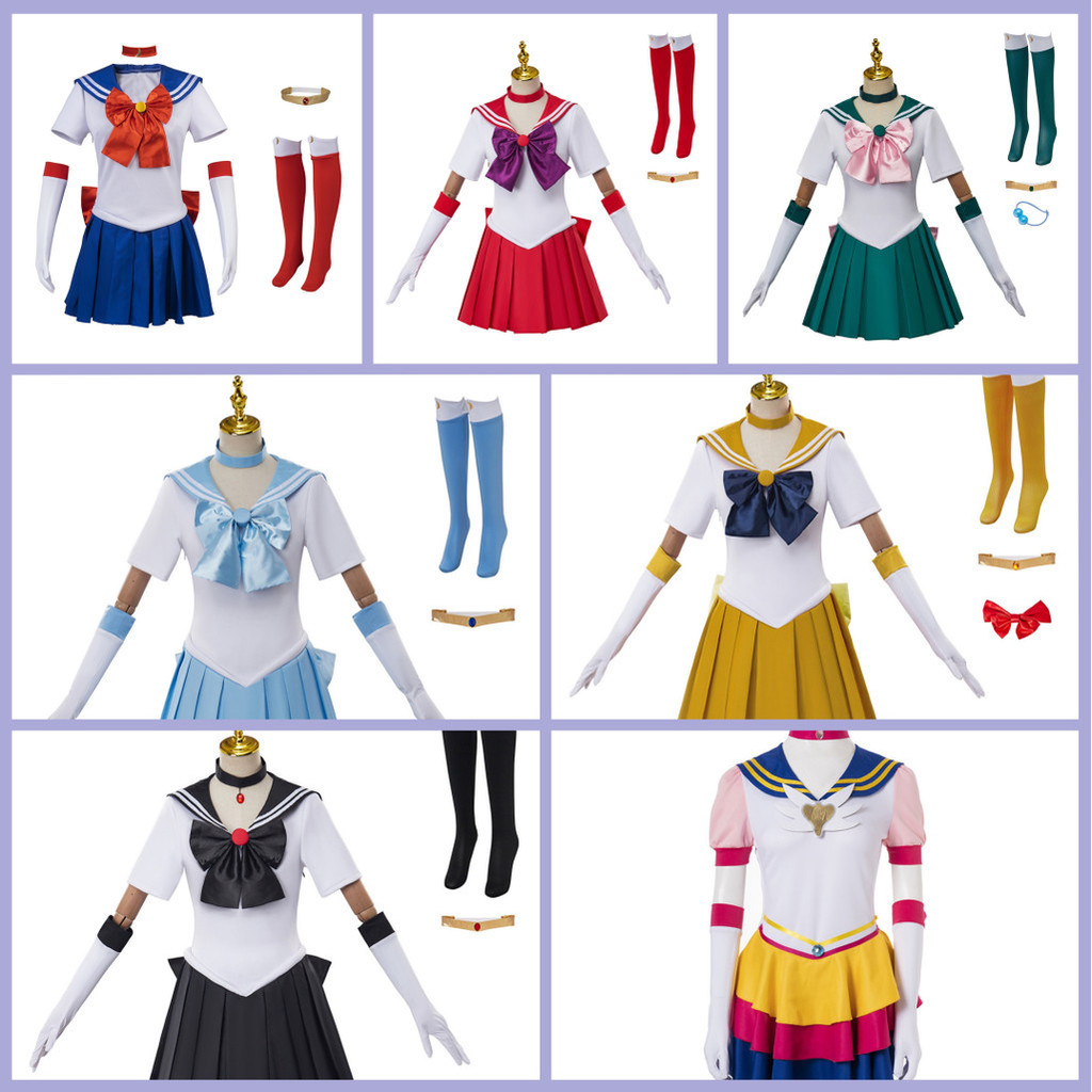 Sailor Moon Cos Multi-role Suit Cor Fantasia De Halloween Cosplay ...