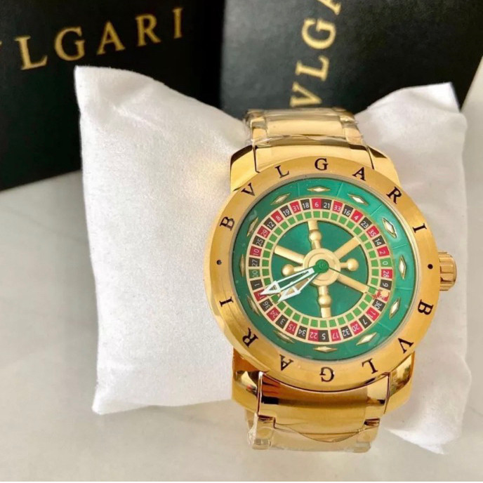 Relógio Cassino Roleta Dourado Masculino de Luxo | Shopee Brasil