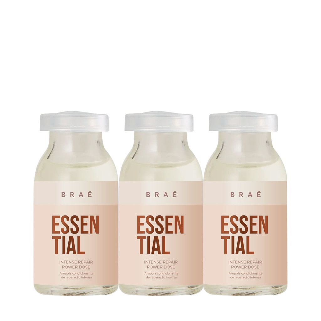 Kit Braé Essential Ampola Capilar (3 unidades) | Shopee Brasil