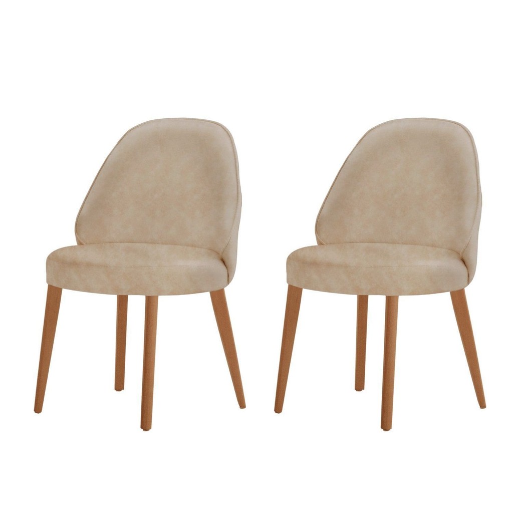 Conjunto com 2 Cadeiras em Madeira Ester | Shopee Brasil