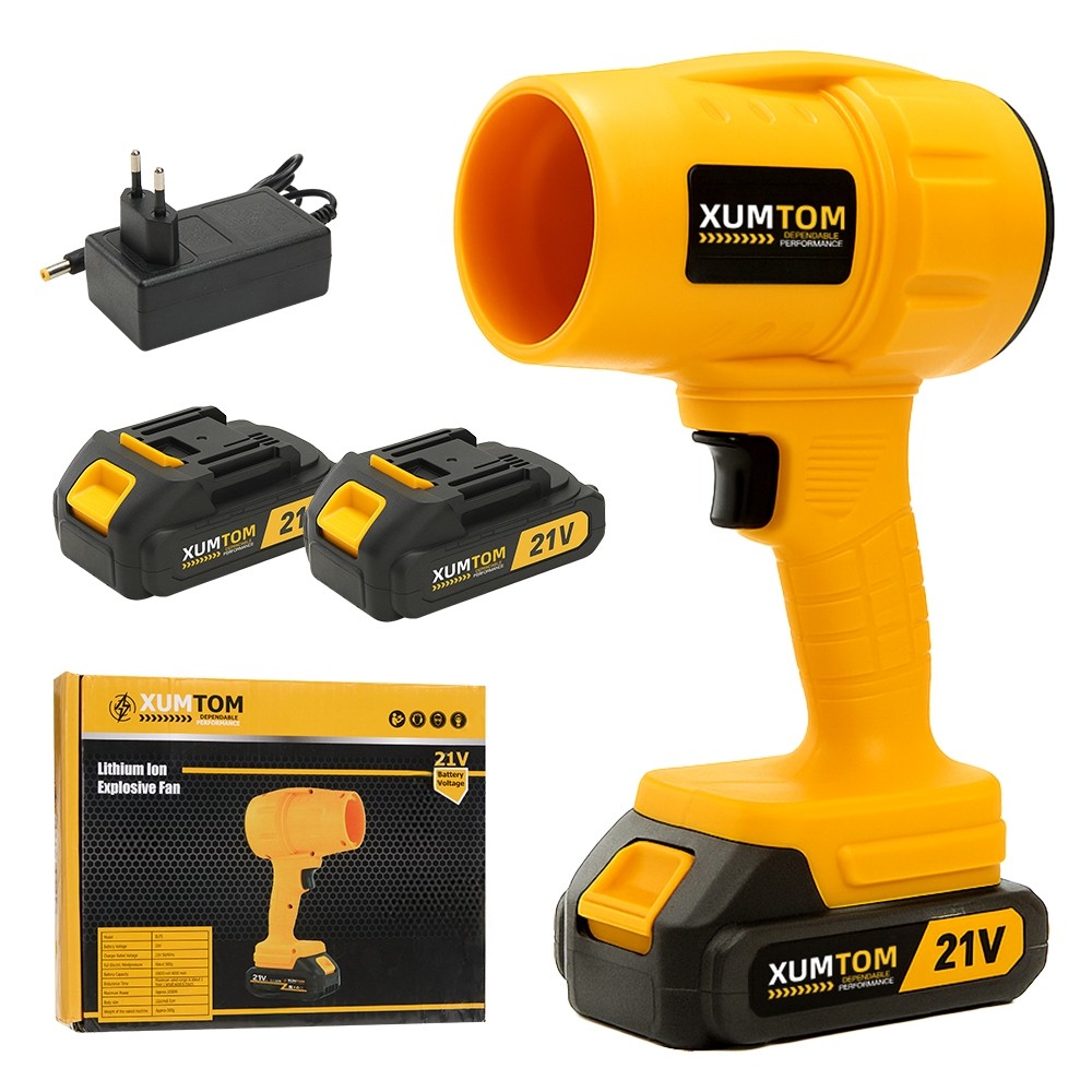 Soprador De Folhas Turbo Portátil 21V Recarregável 2 baterias Bivolt forte Soprador de folha ...