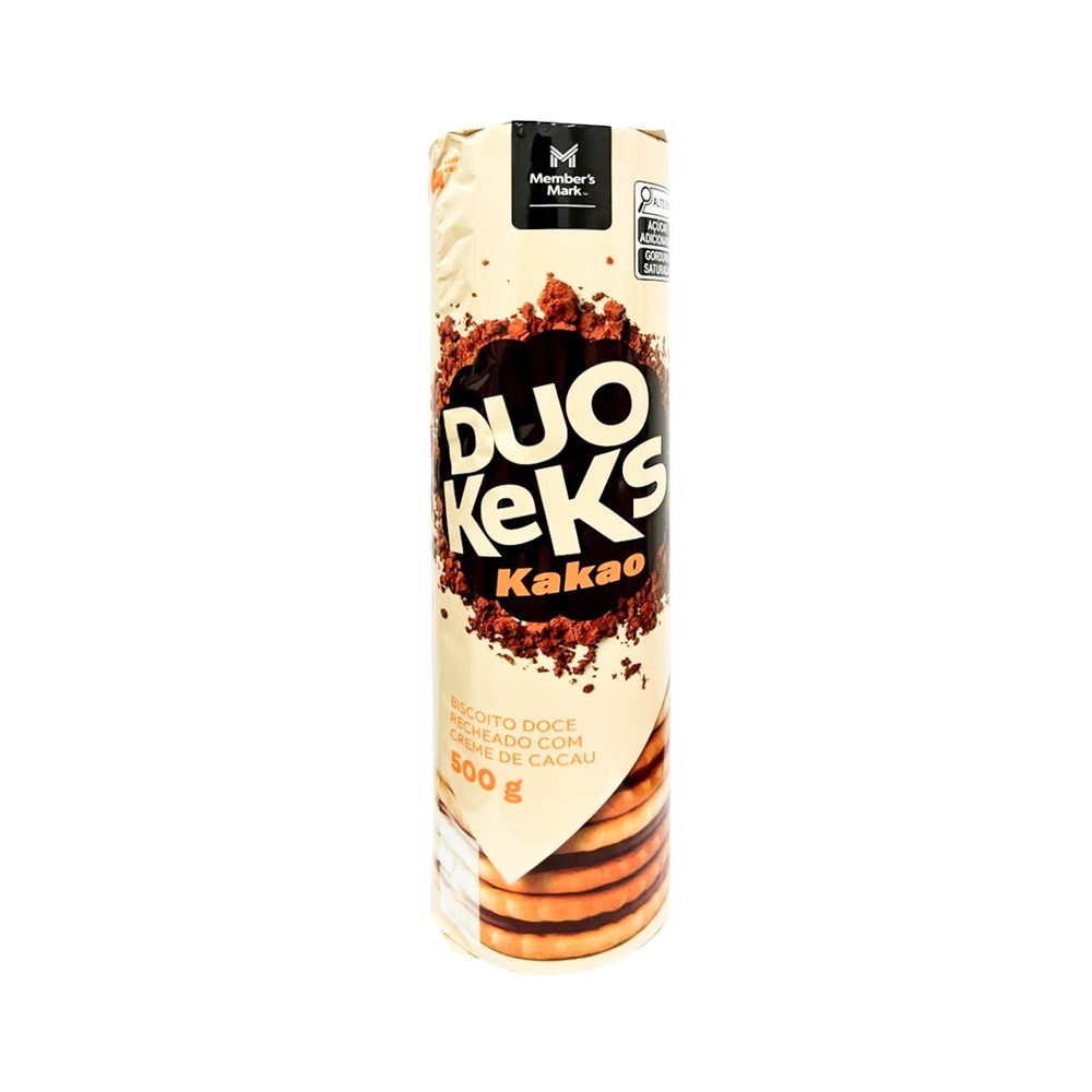 Biscoito Duo Biscuit Recheio de Creme de Cacau Member's Mark 500g ...