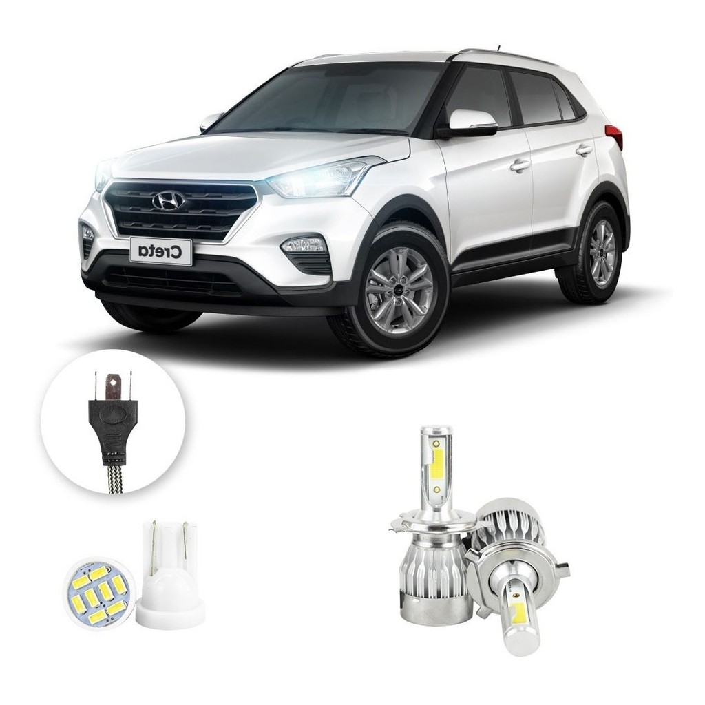 Kit Lampadas Led Hyundai Creta 1.6 2017 A 2020 H4 20000lm | Shopee Brasil