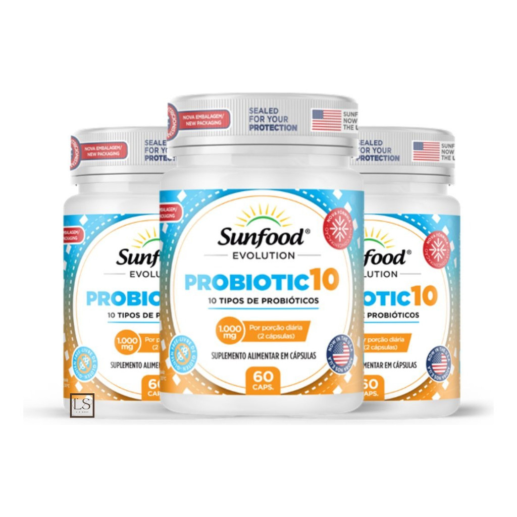 Kit 3 Probiotic 10 Probióticos 60 Caps Evolution | Shopee Brasil