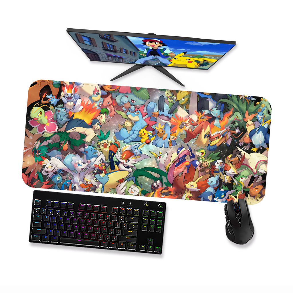 Mouse Pad Gamer POKEMONS VARIÁDOS 1 Mousepad 90x40 80x40 60x40 70x30 ...
