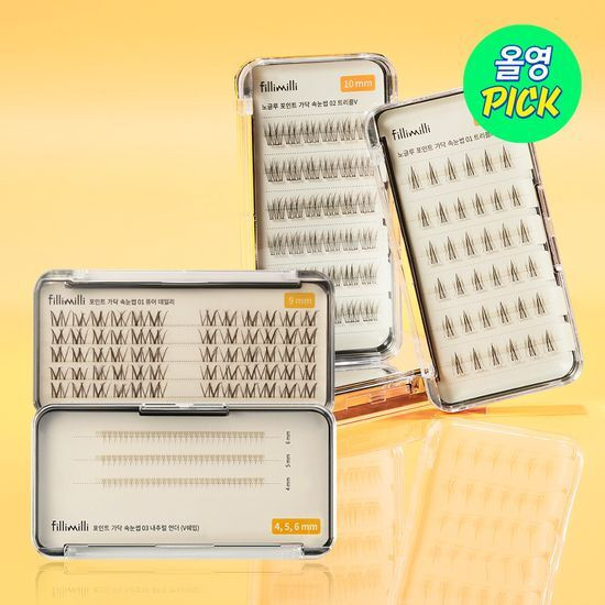 10 types of Filimili point strand eyelashes/choose one adhesive ...