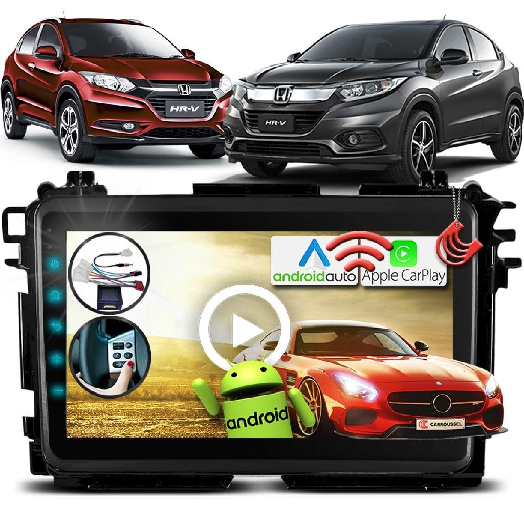 Kit Central Multimidia Mp5 Android HRV 15/21 - Câmera Moldura Chicote Rede Can Bus 2gb 32gb 2din ...