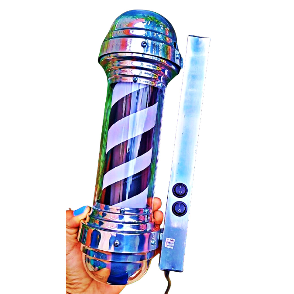 BARBER POLE MINI 30CM VOLTAGEM 110V 220V GIRATÓRIO OFERTA. | Shopee Brasil