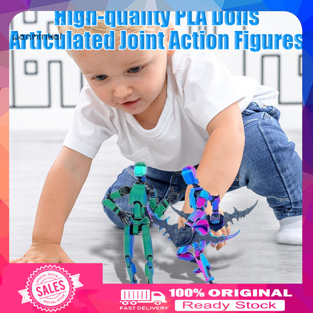 Diy Poseable Dolls 3d Printed Action Figures Lucky Figure with Gesture ...