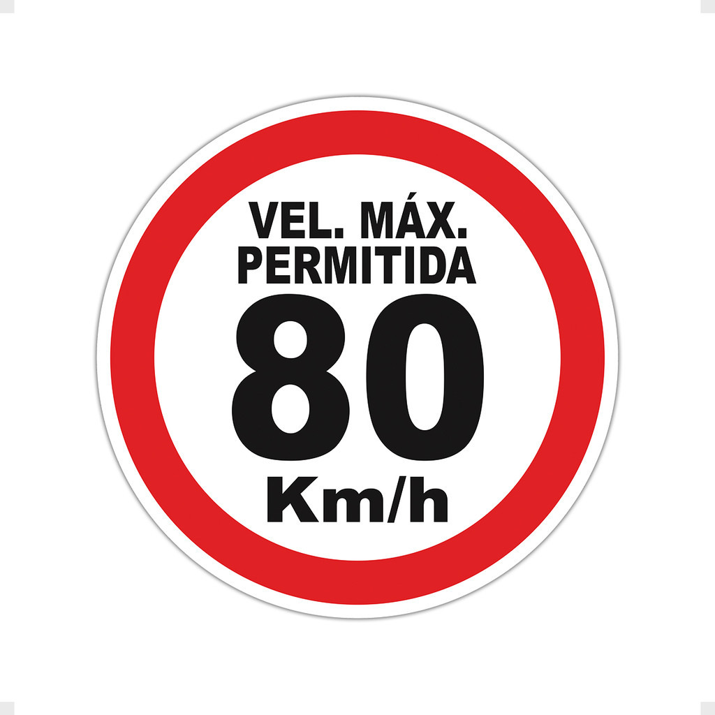 Adesivo Velocidade Máxima Permitida 80km/h Carro Caminhão | Shopee Brasil