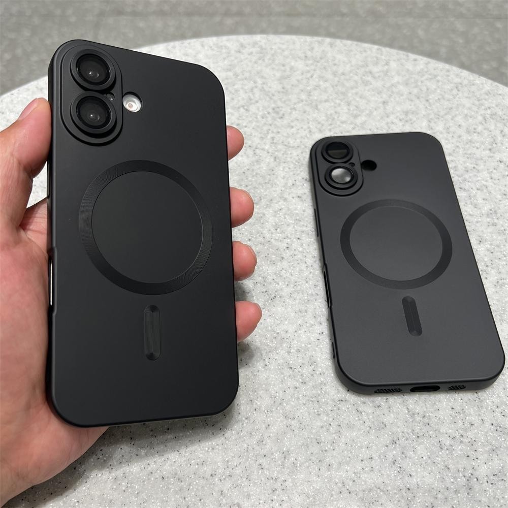 Luxo Fosco Magnético Para Magsafe Caso De Carregamento Sem Fio iPhone 16 15 14 Pro Max Plus 13 ...