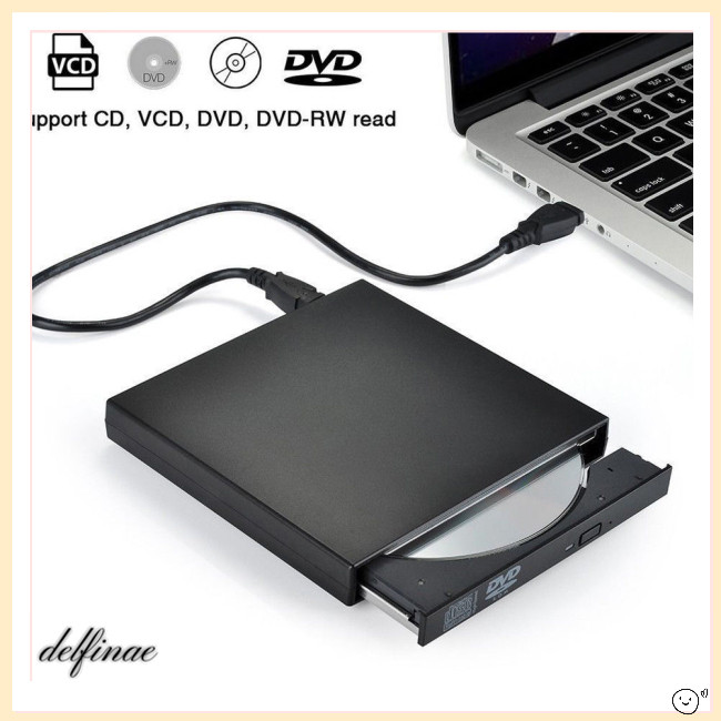 DELFINE Usb Externo Dvd Cd Rw Gravador De Disco Combo Drive Reader Para ...