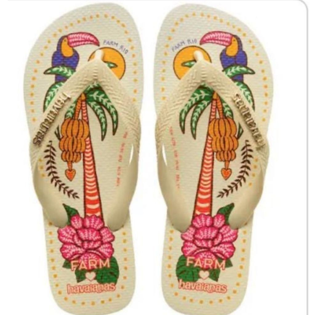 Chinelo Havaianas Farm Tropical Vibes 33/34 35/36 37/38 39/40 Estoque Novo Envio Rapido Full ...