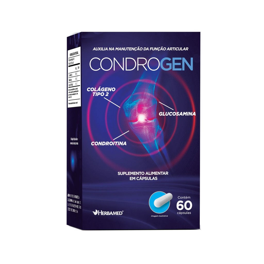 Condrogen (Colageno, Condroitina, Glucosamina Herbamed 60 Capsulas ...