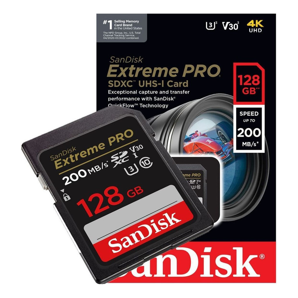 Cartao Sandisk Extreme Pro Sdxc 128gb 200mb/s Uhs-i | Shopee Brasil