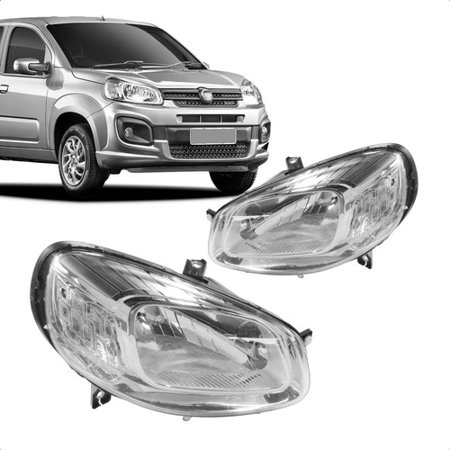 Farol Uno 2015 2016 2017 2018 2019 2020 2021 Cromado | Shopee Brasil