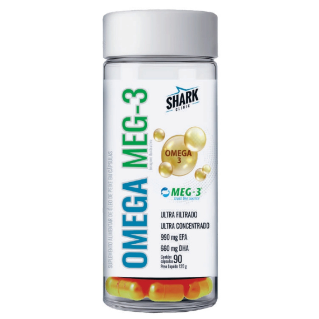 Ômega 3 Meg 3 Pote Com 90 Cápsulas Shark Pro | Shopee Brasil