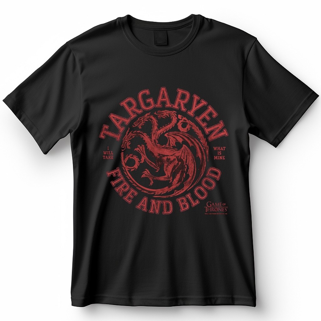 Camisa Targaryen Fire And Blood Game Of Thrones Blusa Camiseta de ...