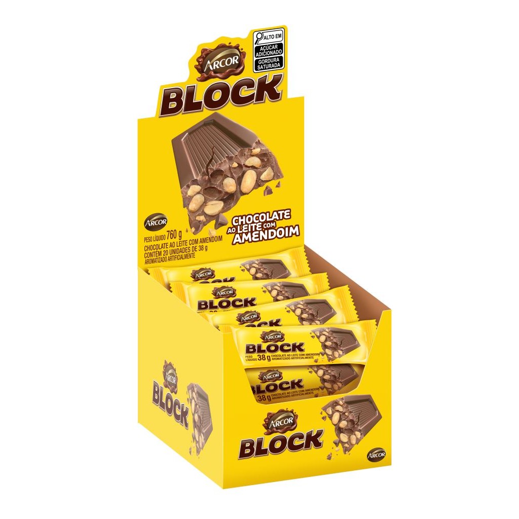 Chocolate Block 20 Unidades 38g | Shopee Brasil