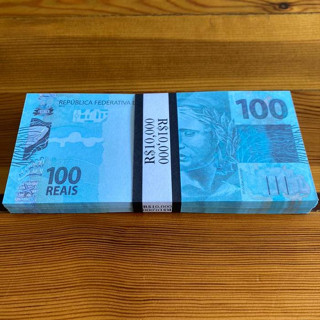 Conjunto de 100 Notas Falsas de 100 Reais em Tamanho Real | Shopee Brasil