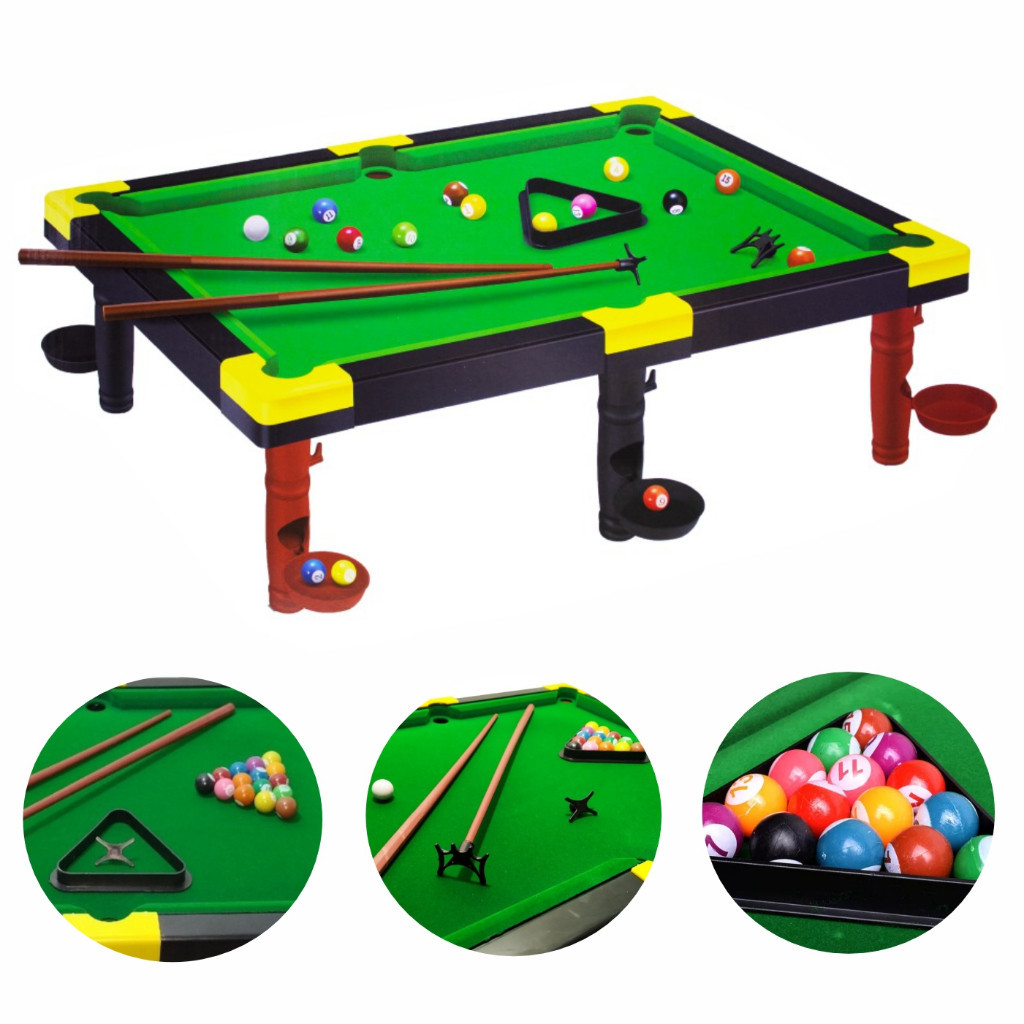 Mini Mesa De Bilhar Snooker Sinuca Infantil Biliardo Grande 50cm ...