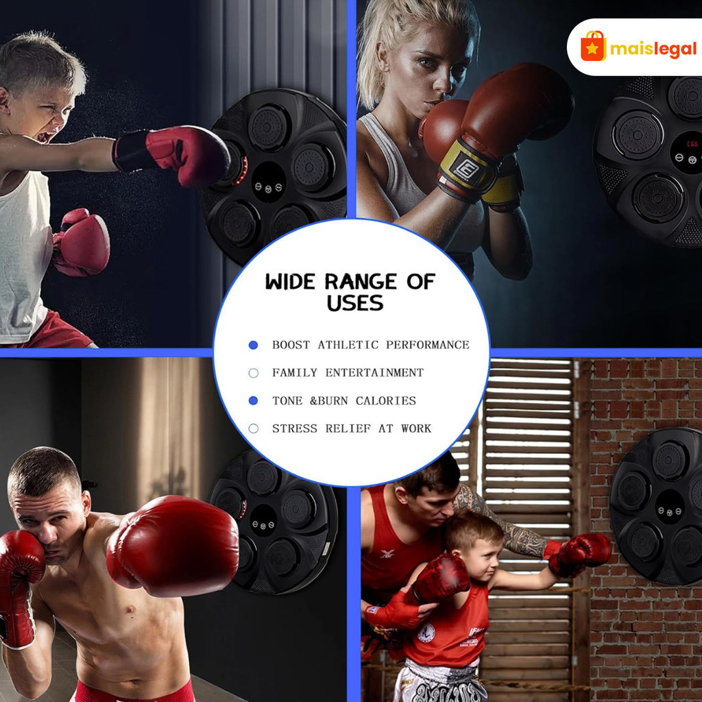 Bluetooth Máquina De Boxe Musical Acende No Ritmo Da Música Com Cabo ...