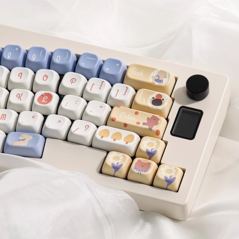 Biscoitos De Urso Keycap XOA/FOA/MDA Perfil 140 Chaves PBT Sublimação ...