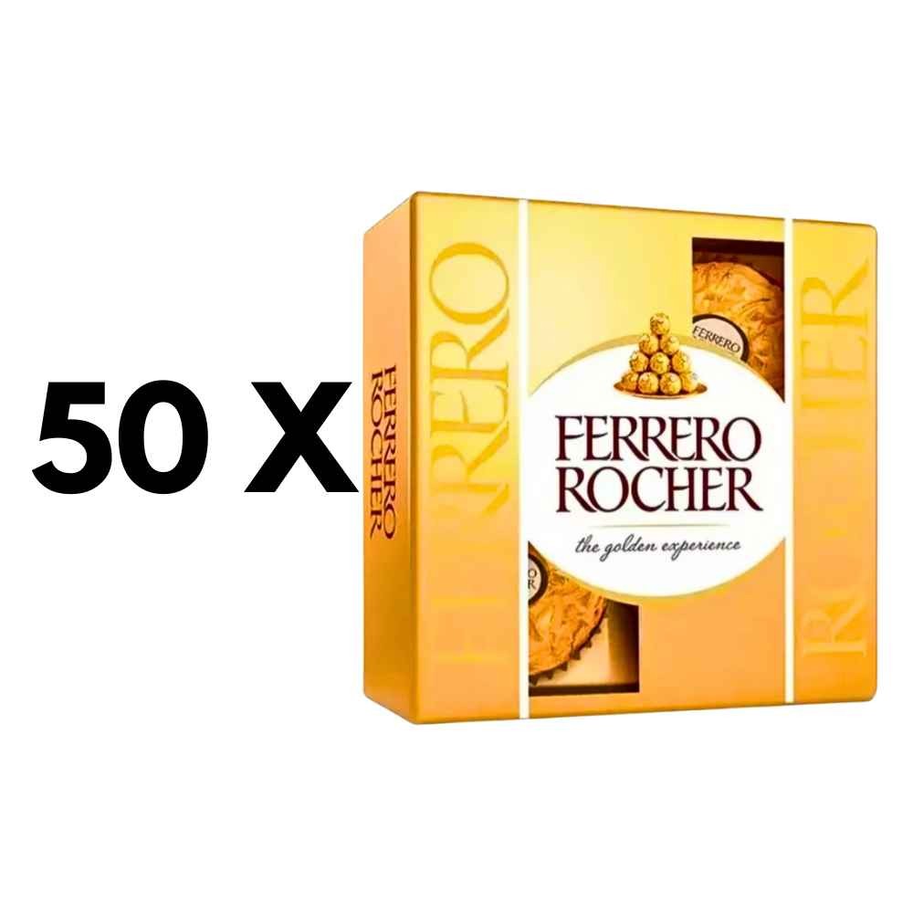 Kit Chocolate Ferrero Rocher T4 - 50 Caixas - 4 Bombons Cada | Shopee ...