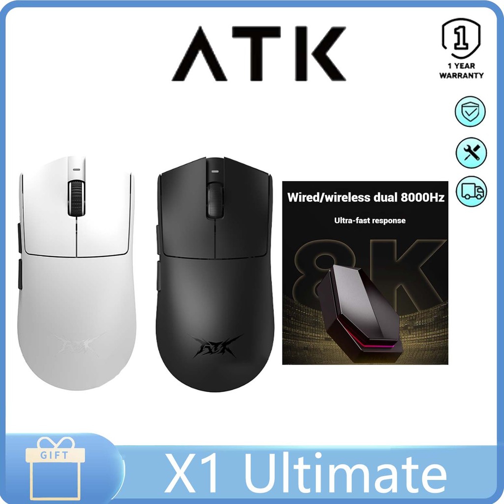 ATK X1 Ultimate Master Edition Dual Mode mouse PAW3950Ultra Não Poroso Leve Para Jogos esports ...