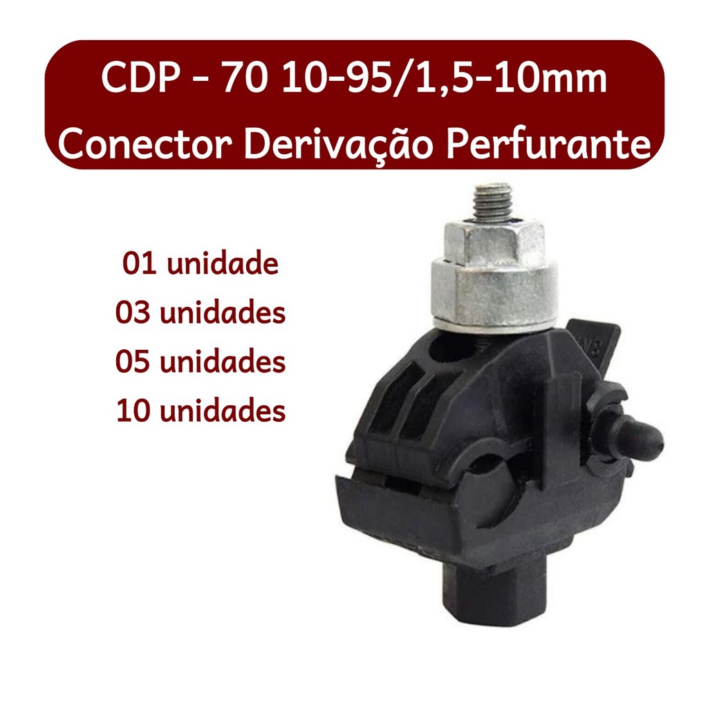 Conector de Derivação Perfurante CDP 70 10-95/1,5-10mm | Shopee Brasil
