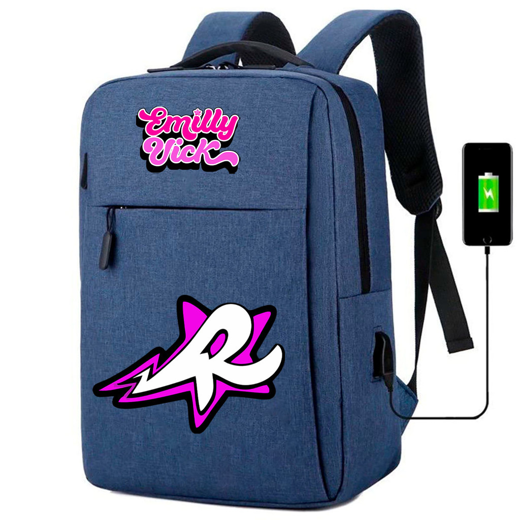 Mochila Infantil Escolar OS Rosas Vick Emily Com Porta USB e ...