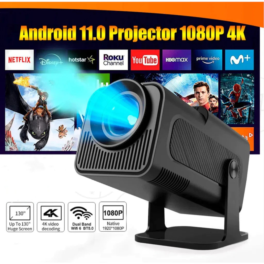 Atualizado Projetor Smart HY320 Android Full HD 1920x1080 Bluetooth Wi-fi | Shopee Brasil