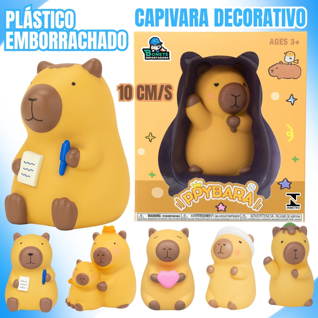 Mini Capivara de Plástico Macio – Decoração Criativa e Presente ...