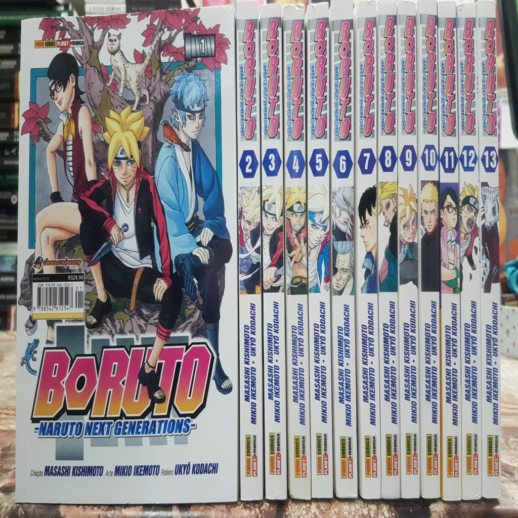 Boruto Naruto Next Generations com 13 Volumes autor Masashi Kishimoto ...
