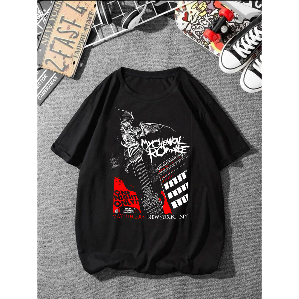 Camiseta My Chemical Romance Qualidade Varias Estampas Banda de Rock Emo Punk Algodão Unissex ...