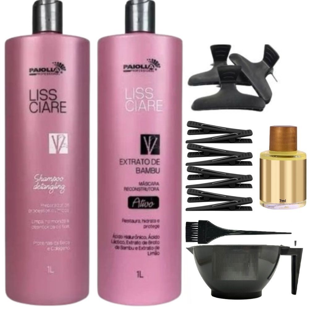 Progressiva Paiolla Bambu Liss Ciare Selagem Kit Paiola | Shopee Brasil