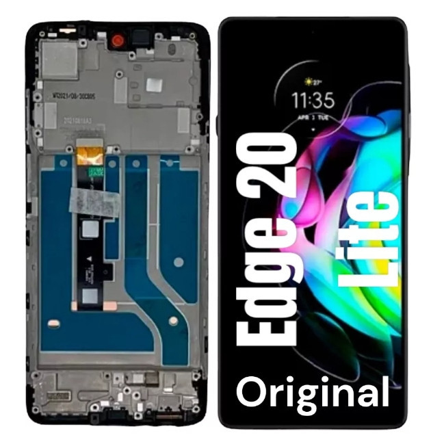 Frontal Tela display Moto Edge 20 Lite & edge 20 fusion Original e incell com aro ou sem aro ...