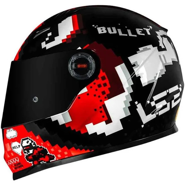 Capacete Ls2 Ff358 Bullet Black / Red | Shopee Brasil