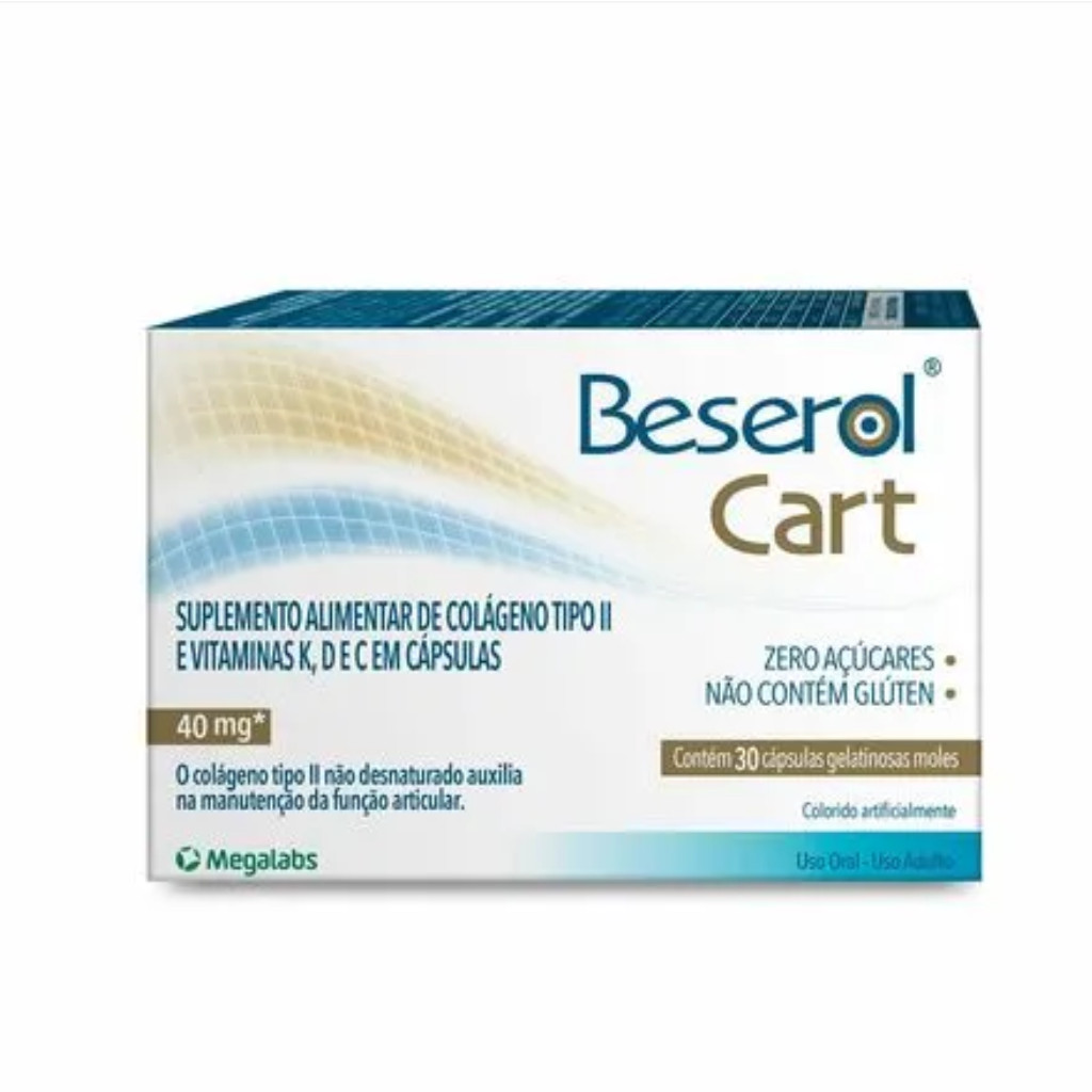 Beserol Cart 40mg 30 Cápsulas Gel Moles | Shopee Brasil