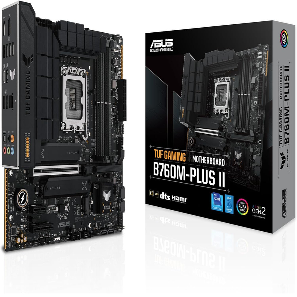 Placa Mãe Asus TUF Gaming Para Intel LGA 1700 B760M-PLUS II 4xDDR5 mATX | Shopee Brasil