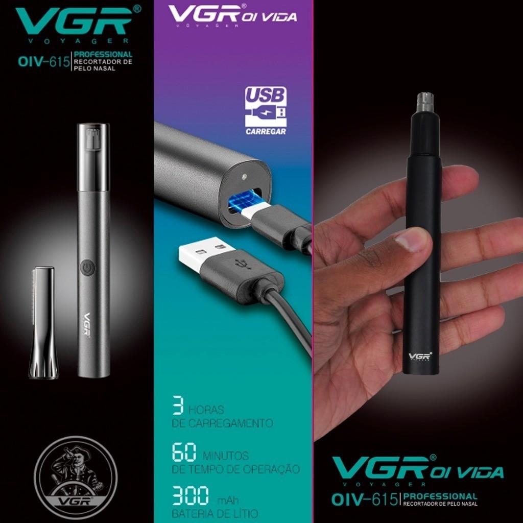 Aparador de Pelos 2 em 1 Profissional V-615 | VGR | Shopee Brasil