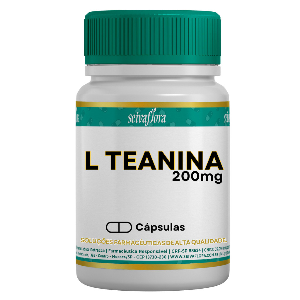 L Teanina 200 mg L-Theanine ORIGINAL Seiva Flora Premium | Shopee Brasil