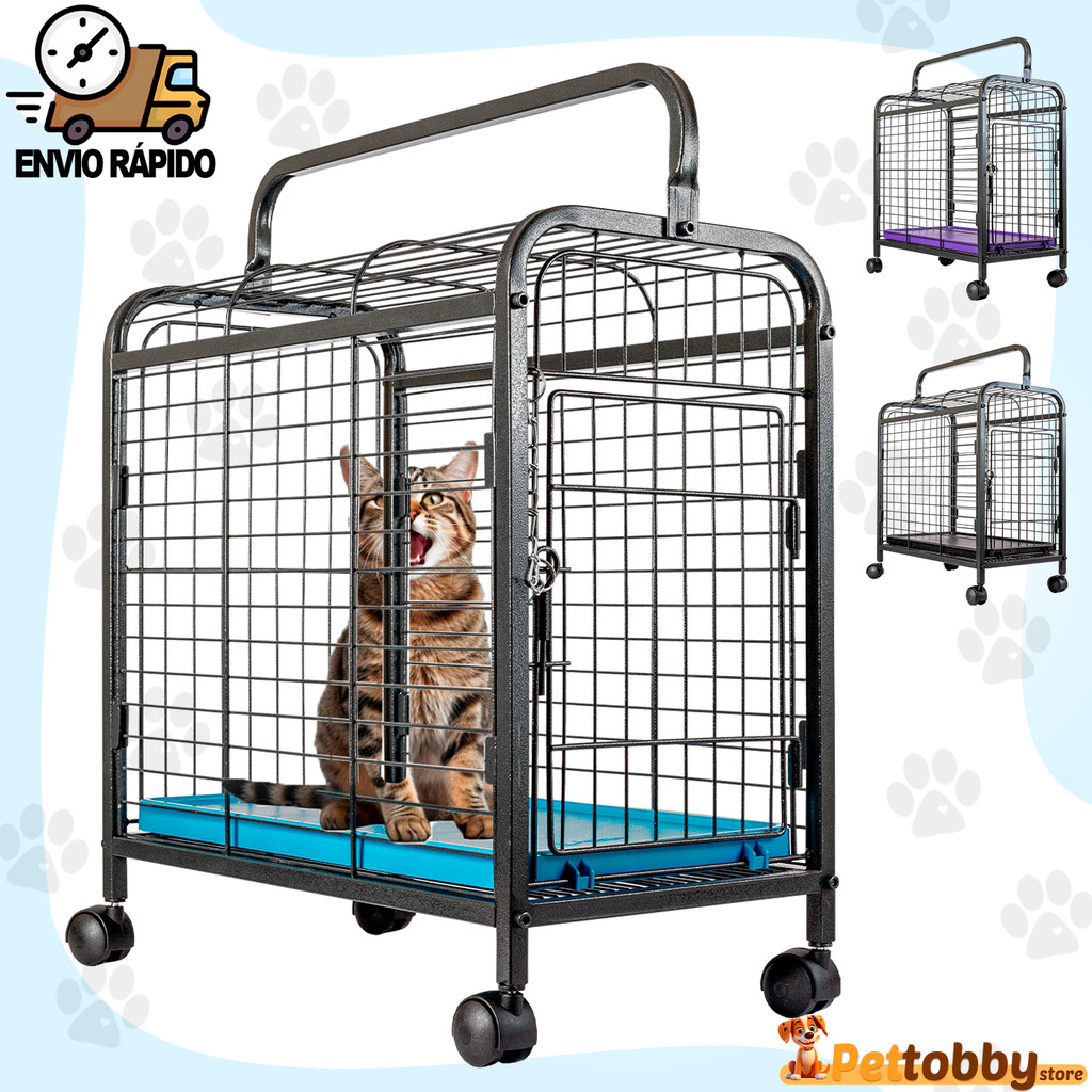 Gaiola Transporte Pet Leva Pet Caixa De Transporte Cachorro Gato Coelho ...