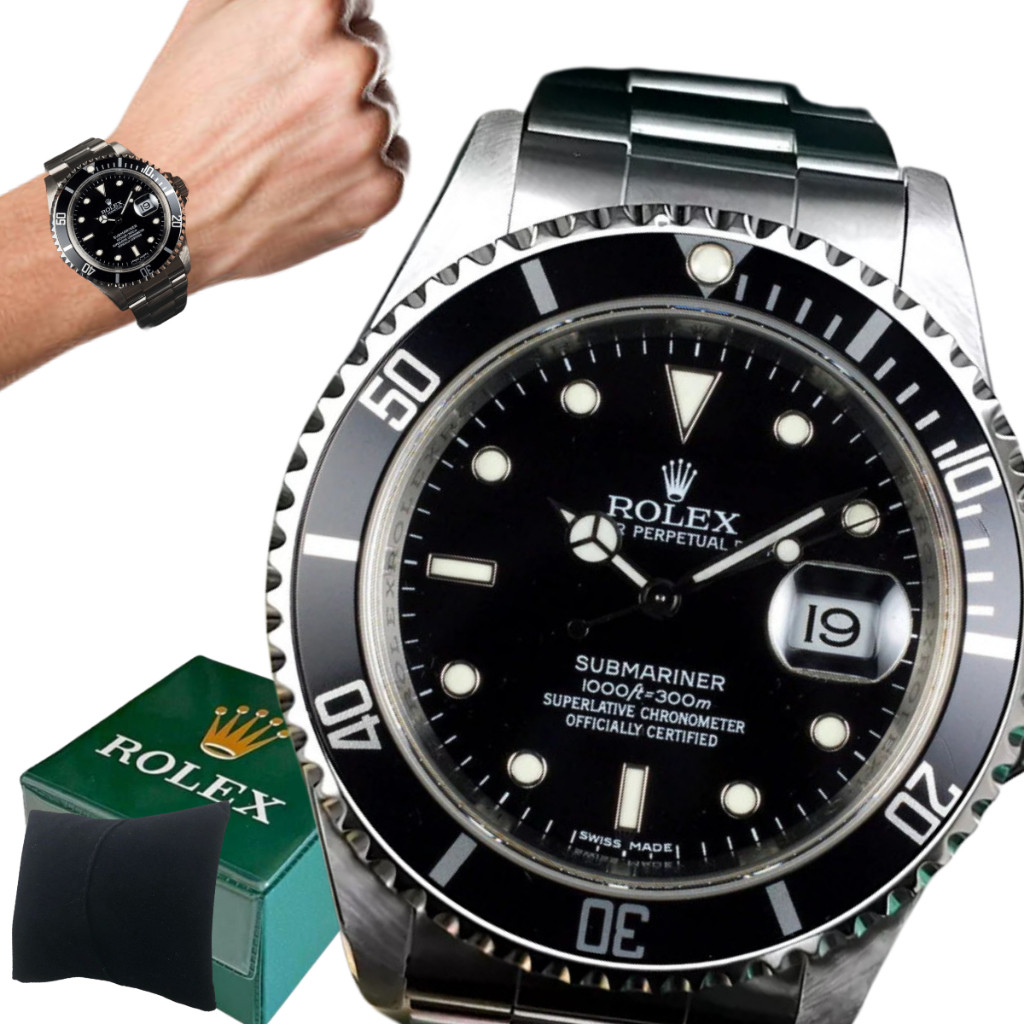 Relógio Rolex Submariner Original Preto/Prata Luxo e Estilo Masculino ...