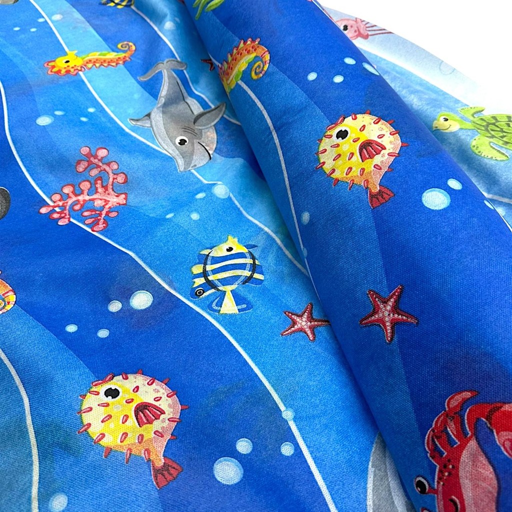 Tnt Estampado Fundo Do Mar Branco 1m x 140m | Shopee Brasil