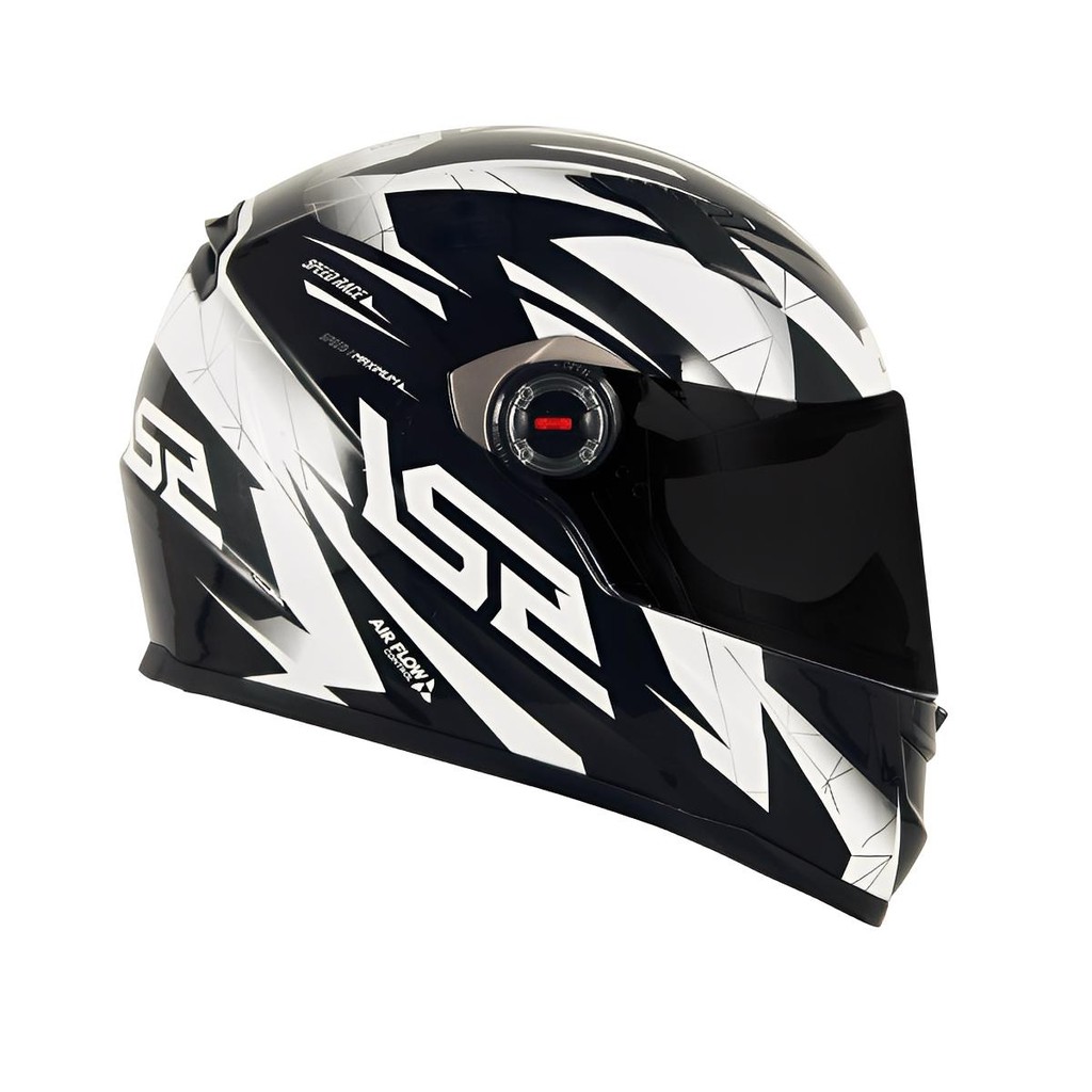 Capacete Ls2 Ff358 Classic Draze Preto E Branco | Shopee Brasil